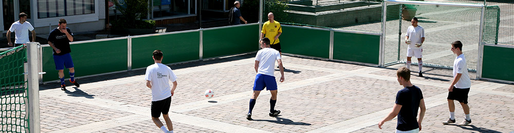 Rooftop Soccer - Upper 90 rooftop soccer pitches, Queens, New York